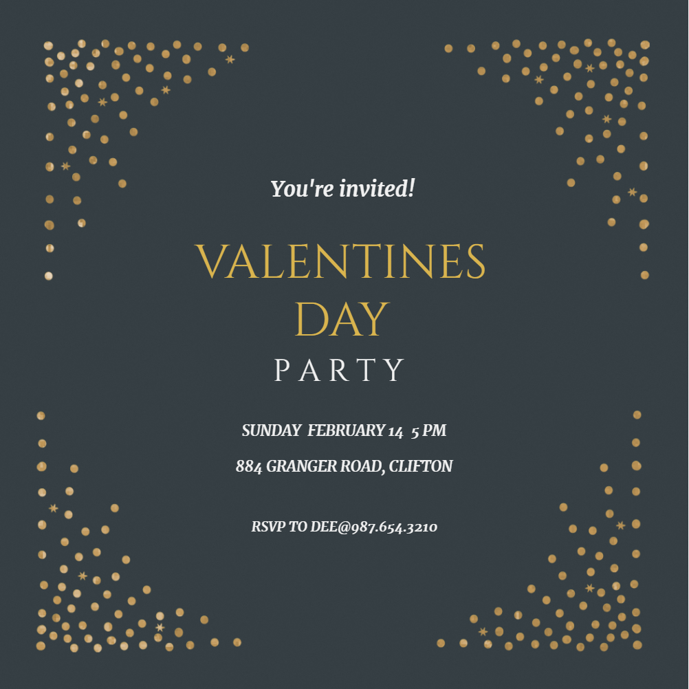 Center Stage - Valentine's Day Invitation Template (Free) | Greetings ...