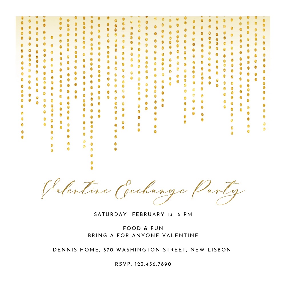 Gradient Beads - Valentine's Day Invitation Template (Free) | Greetings ...