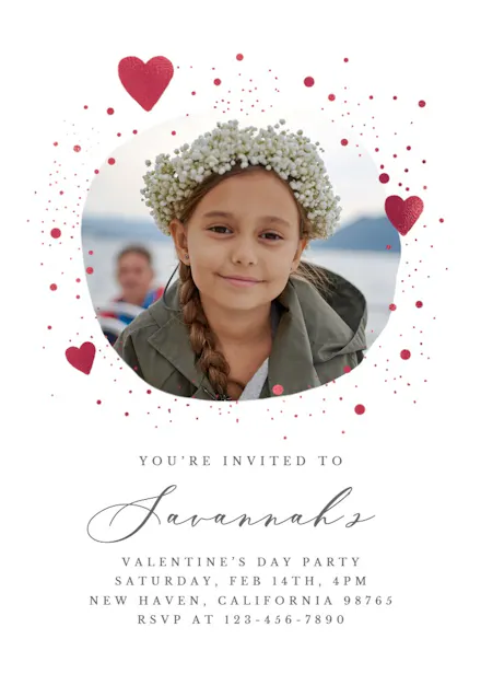 Galentine's Day Hearts - Valentine's Day Invitation Template ...