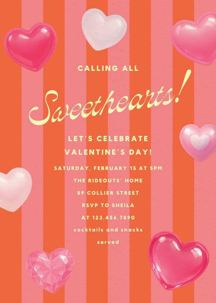 Sugar Overload - Valentine's Day Invitation Template (Free) | Greetings ...
