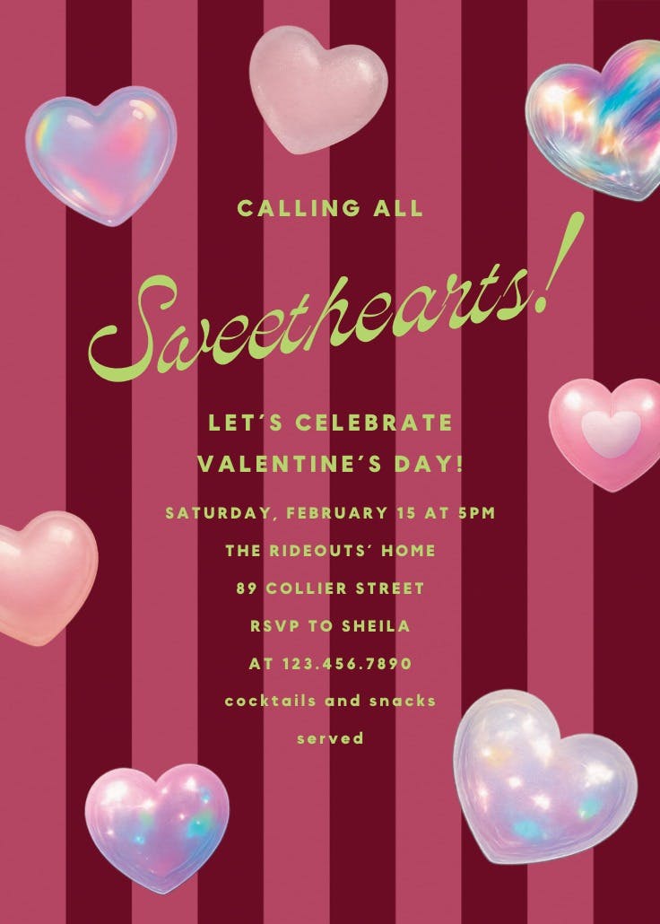 Sugar Overload - Valentine's Day Invitation Template (Free) | Greetings ...