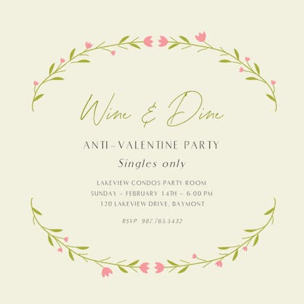 Center Stage - Valentine's Day Invitation Template (Free) | Greetings ...