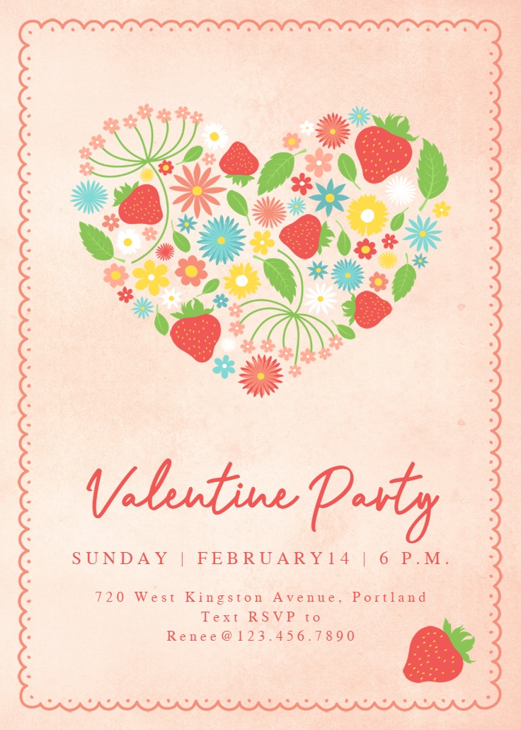 Valentine Party - Valentine's Day Invitation Template (Free ...