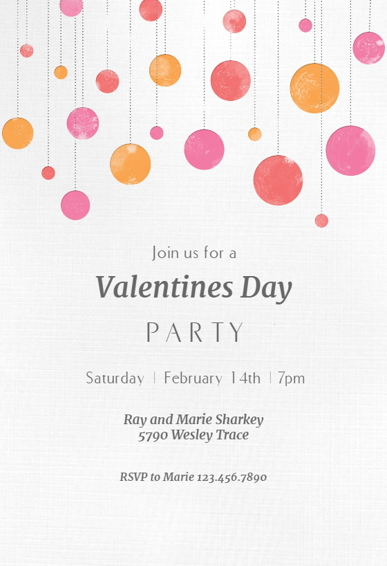 Valentine Simplicity - Valentine's Day Invitation Template (Free ...
