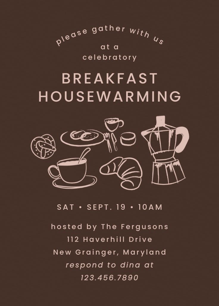 Cheeky Morning - Housewarming Invitation Template (Free) | Greetings Island
