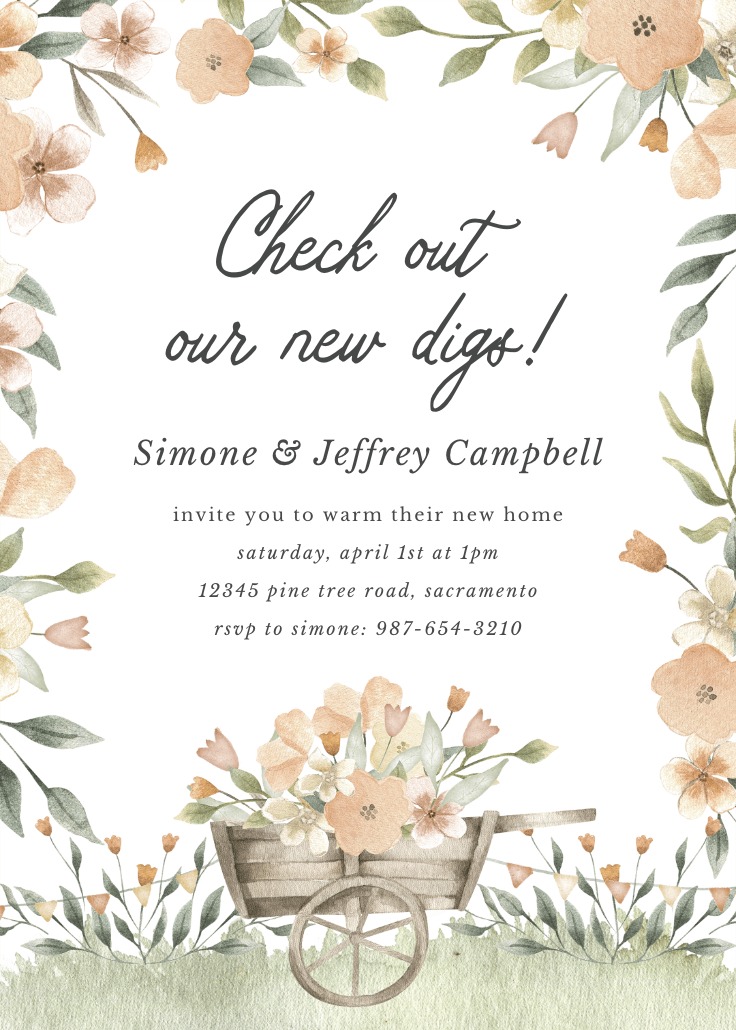 Easter Spring - Housewarming Invitation Template | Greetings Island