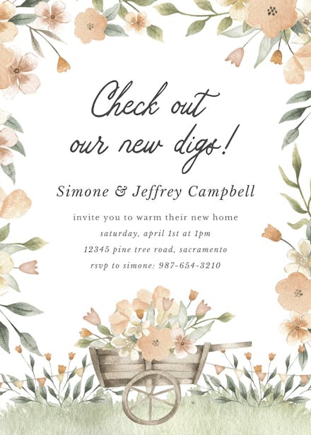 Easter Spring - Housewarming Invitation Template | Greetings Island