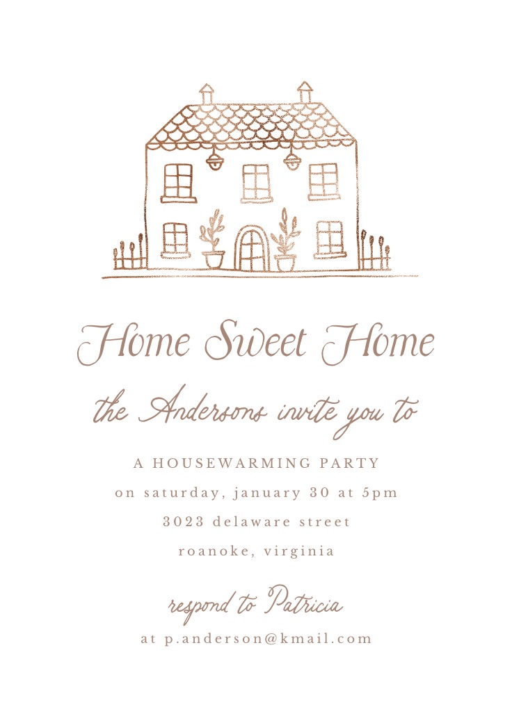 House Doodle - Housewarming Invitation Template | Greetings Island