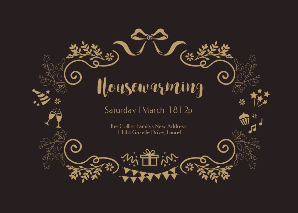Iconic Frame - Housewarming Invitation Template (Free) | Greetings Island