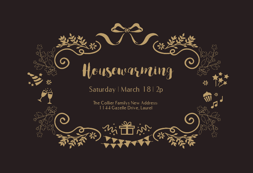 Iconic Frame - Housewarming Invitation Template (Free) | Greetings Island