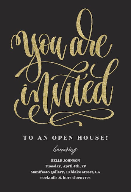 You Are Invited - Open House Invitation Template (Free) | Greetings Island