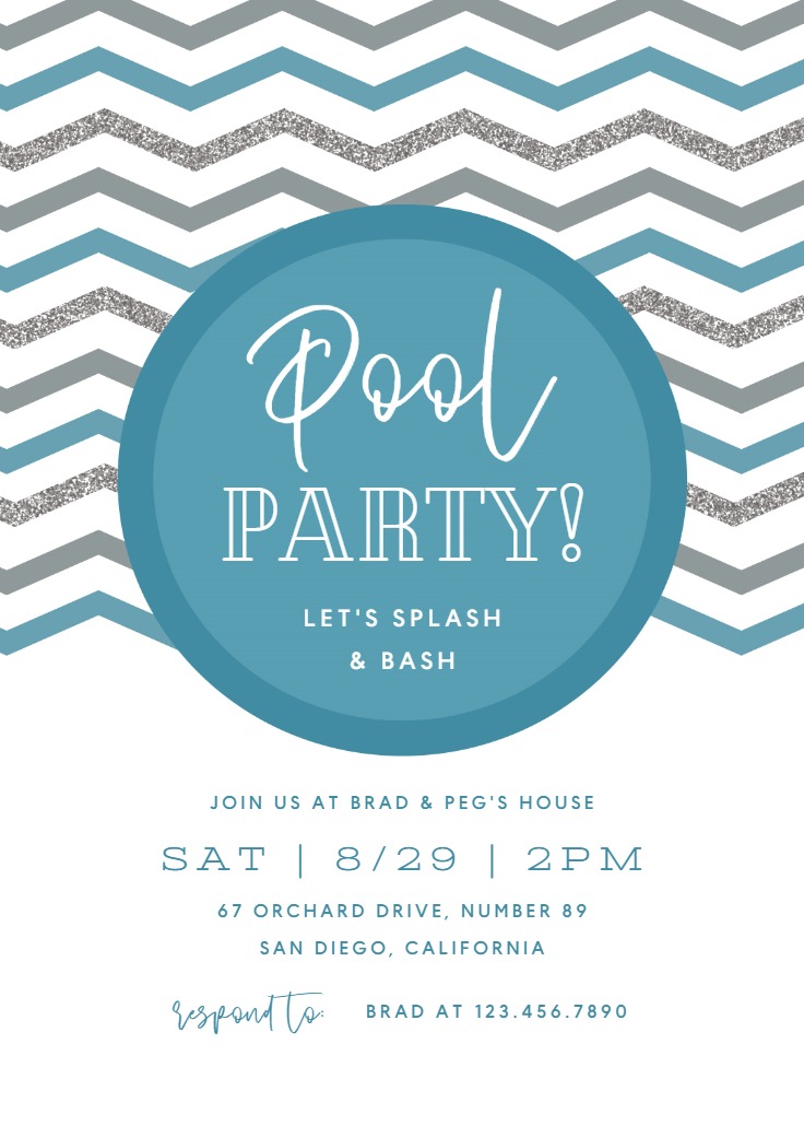 Circle Split - Printable Party Invitation (Free) | Greetings Island