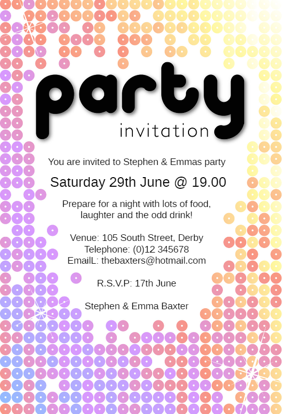 Trendy Triangles - Printable Party Invitation Template (Free ...