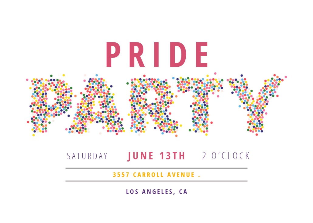 Sprinkles Pride party - Printable Party Invitation (Free) | Greetings ...