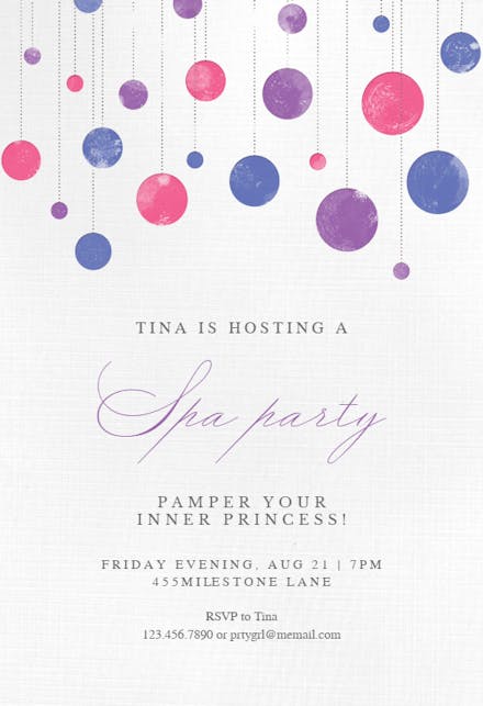 Suspended Circles - Invitation Template (Free) | Greetings Island