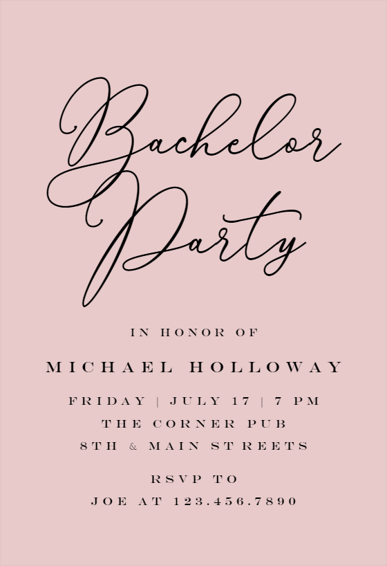 You Are Invited - Bachelor Party Invitation Template (Free) | Greetings ...