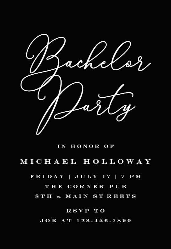 You Are Invited - Bachelor Party Invitation Template (Free) | Greetings ...