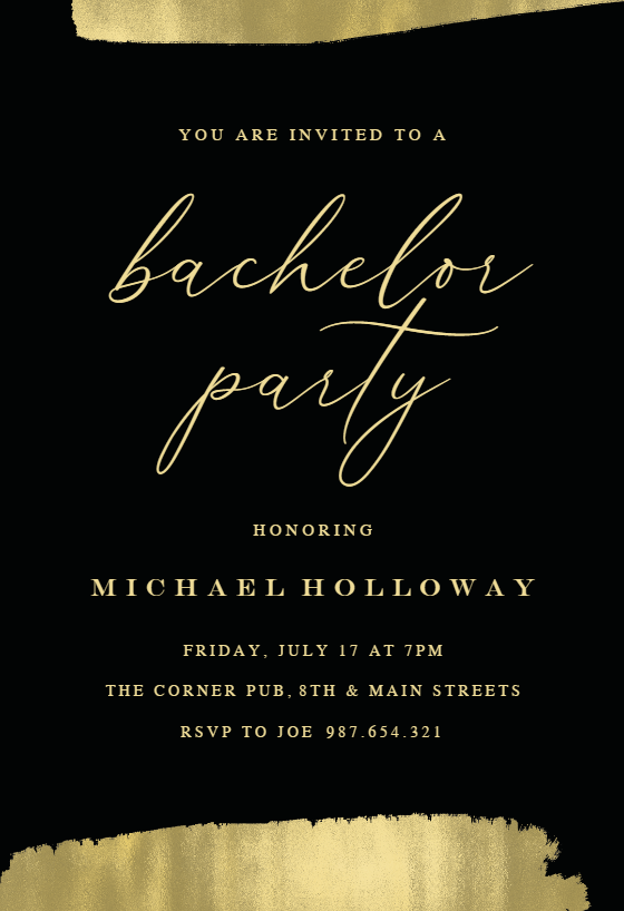 You Are Invited - Bachelor Party Invitation Template (Free) | Greetings ...