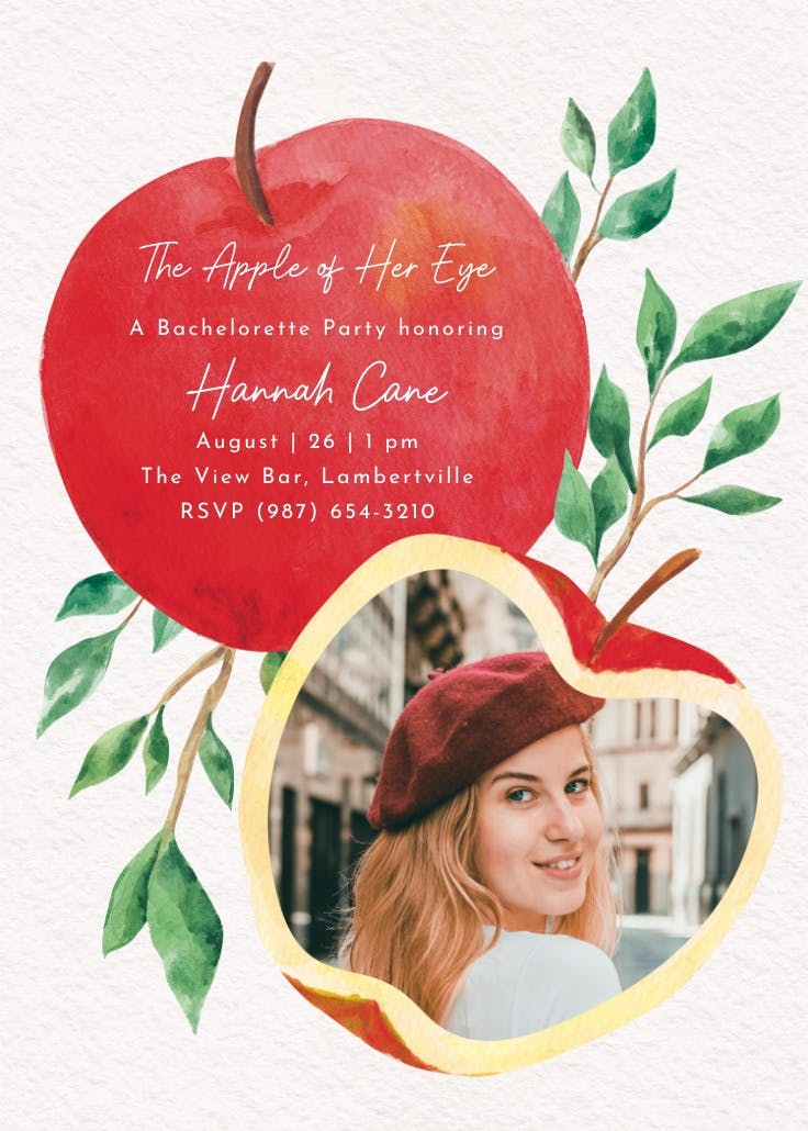 Apple Tree - Bachelorette Party Invitation Template | Greetings Island