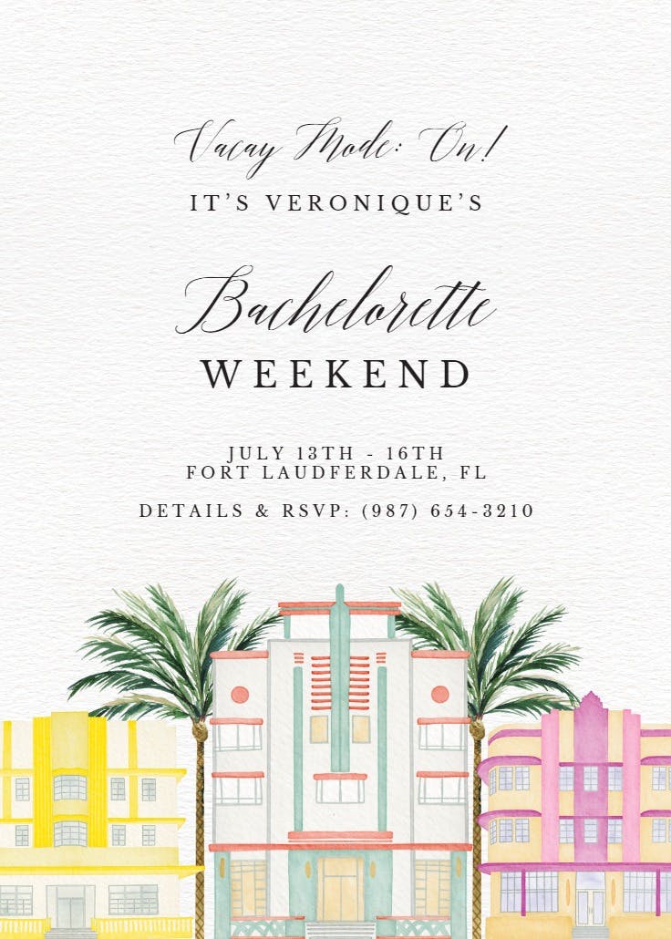 Girls' getaway - Bachelorette Party Invitation Template (Free ...