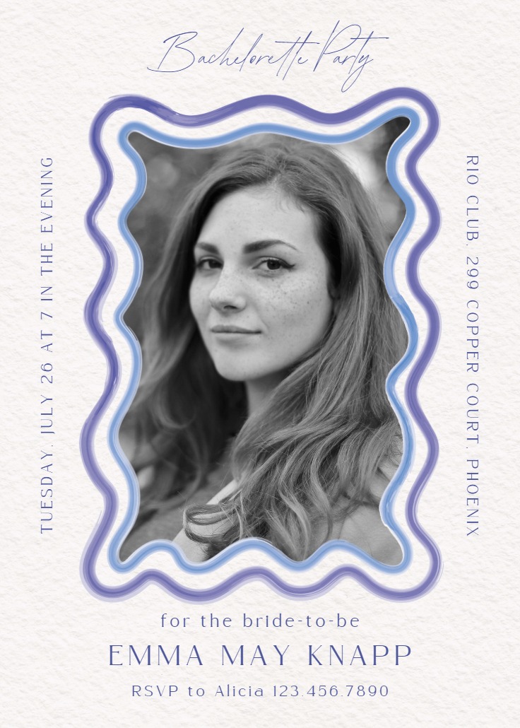 Mod Frame - Bachelorette Party Invitation Template (Free) | Greetings ...