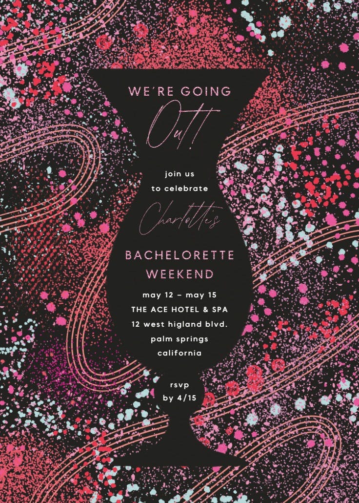 We're going out tonight - Bachelorette Party Invitation Template (Free ...