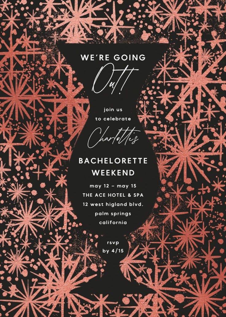 We're going out tonight - Bachelorette Party Invitation Template (Free ...
