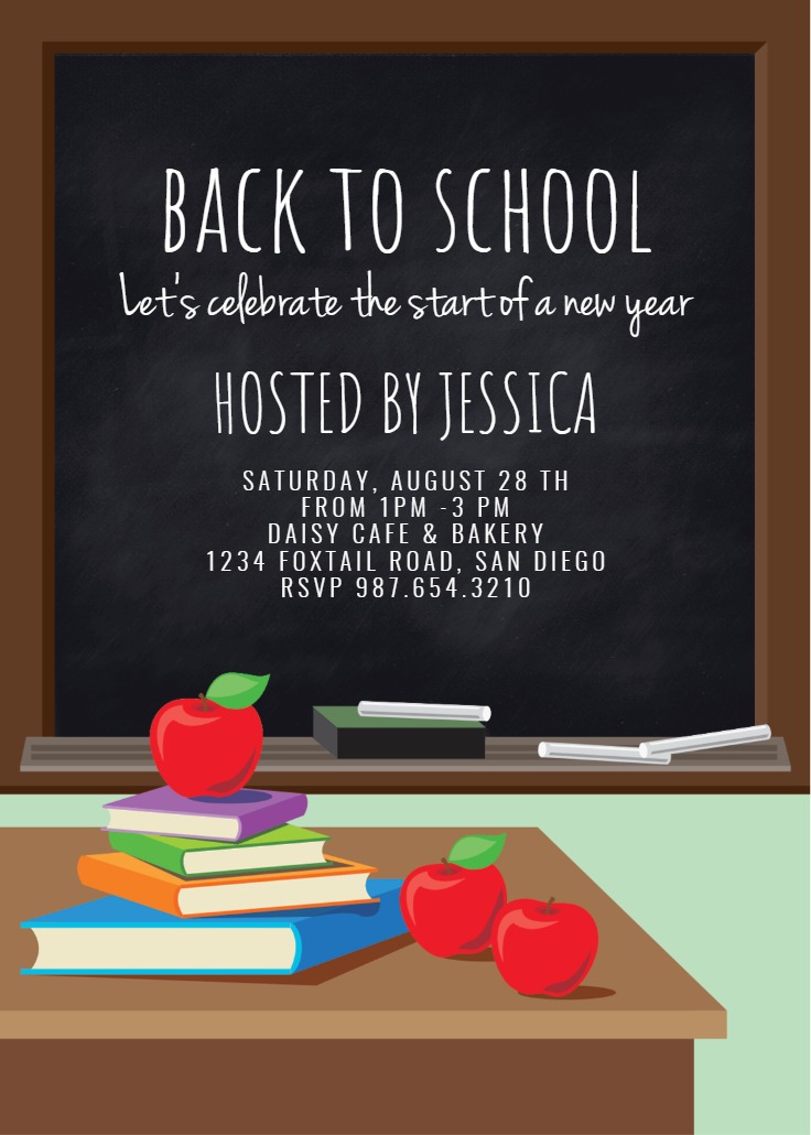 Ready to back - Back to School Invitation Template (Free) | Greetings ...