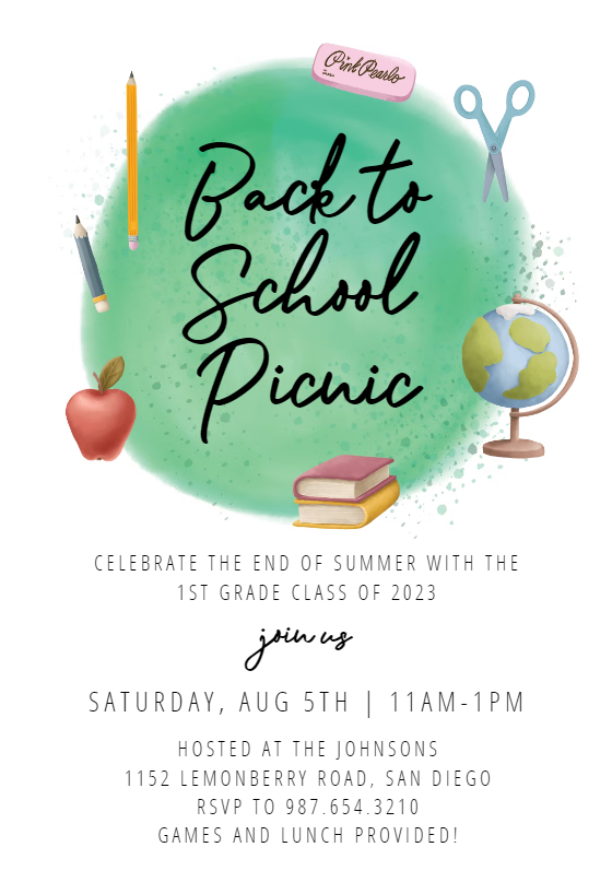 Learning Is a Blast - Back to School Invitation Template (Free ...