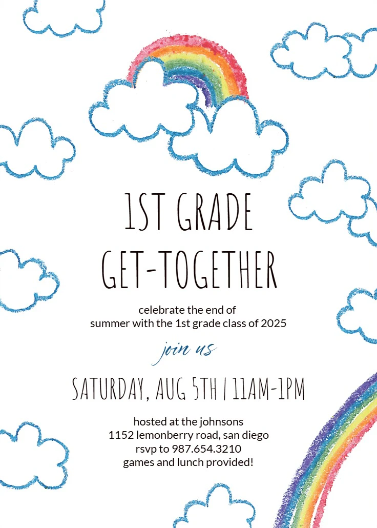 Books & Buddies - Back to School Invitation Template | Greetings Island