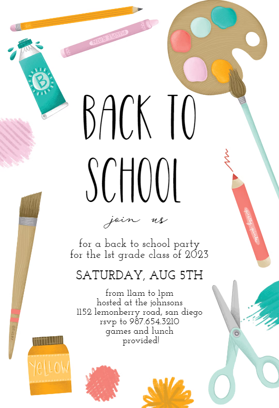 Paper & Party Supplies Invitations Personalized Enrollment Invitation ...