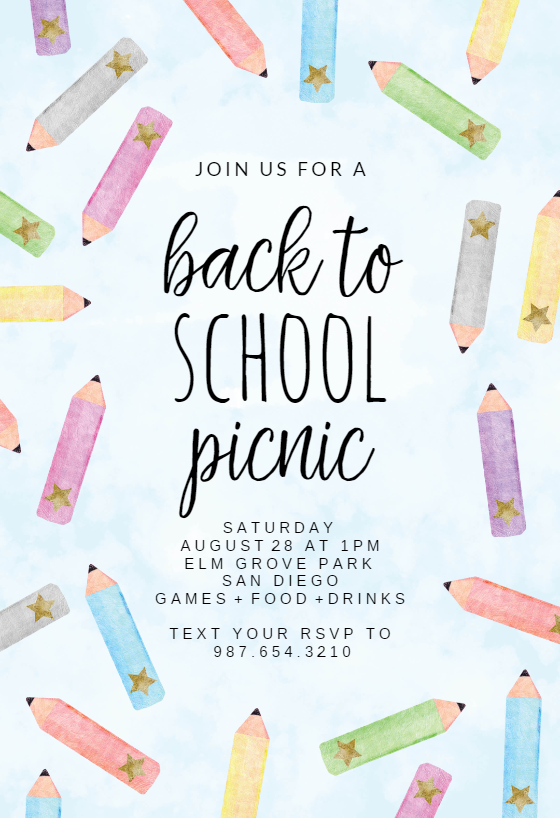 Sharp Minds - Back to School Invitation Template (Free) | Greetings Island