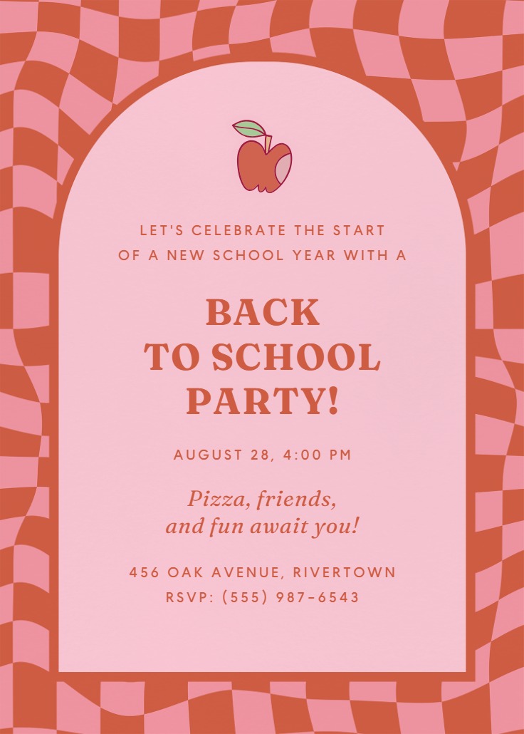 Start Smart - Back to School Invitation Template (Free) | Greetings Island