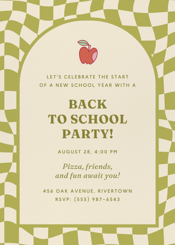 Start Smart - Back to School Invitation Template (Free) | Greetings Island