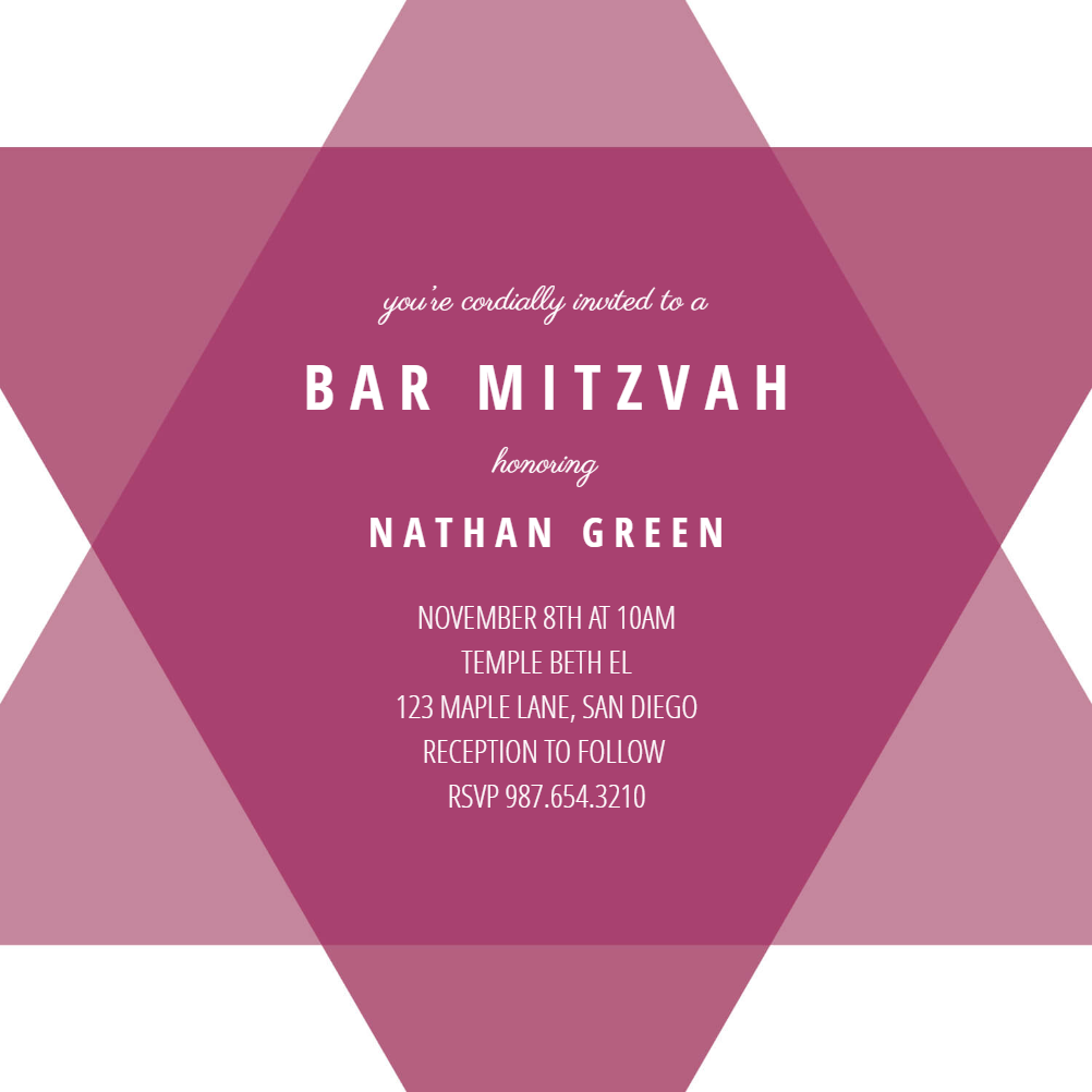 Shapes And Dots - Bar Mitzvah & Bat Mitzvah Invitation Template (Free ...
