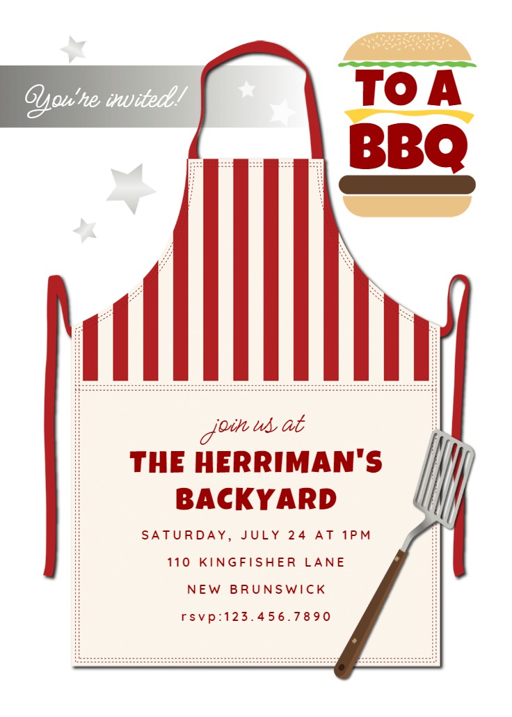 Grillin Good Time - BBQ Party Invitation Template (Free) | Greetings Island