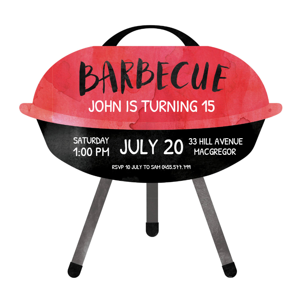 BBQ Essentials - BBQ Party Invitation Template (Free) | Greetings Island