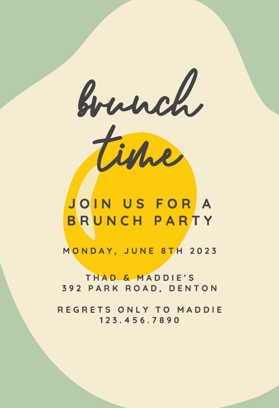 Brunch Time - Brunch & Lunch Invitation Template (Free) | Greetings Island