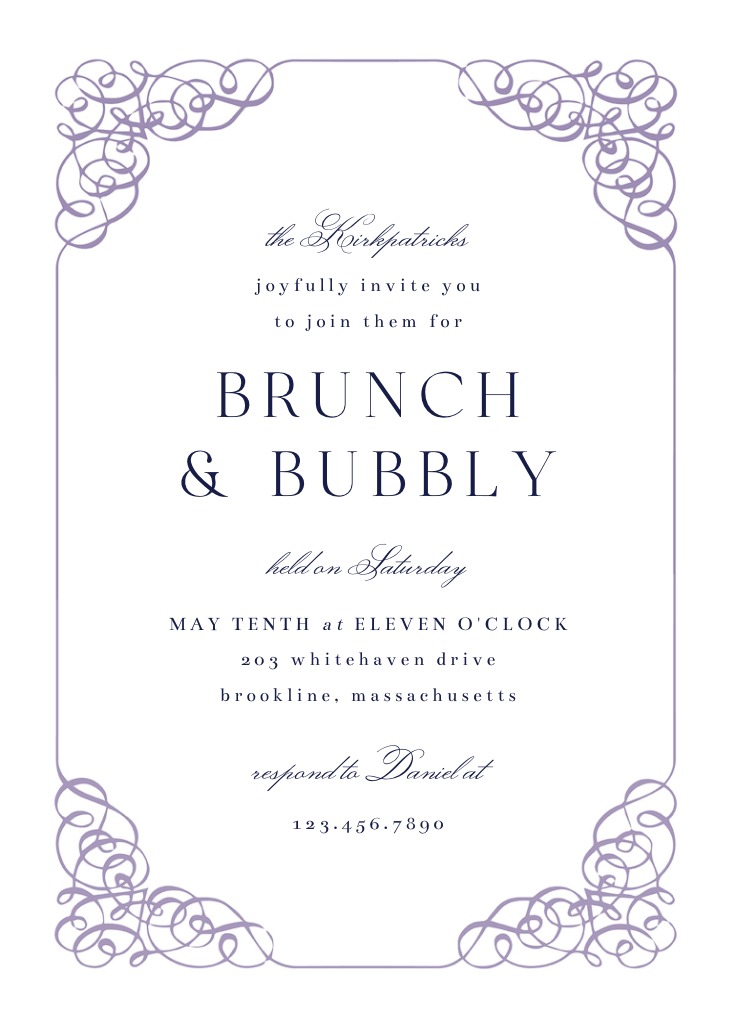 Brunch Bubbly - Brunch & Lunch Invitation Template (Free) | Greetings ...