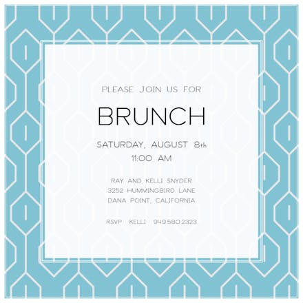 Floral Frame Brunch - Brunch & Lunch Invitation Template (Free ...
