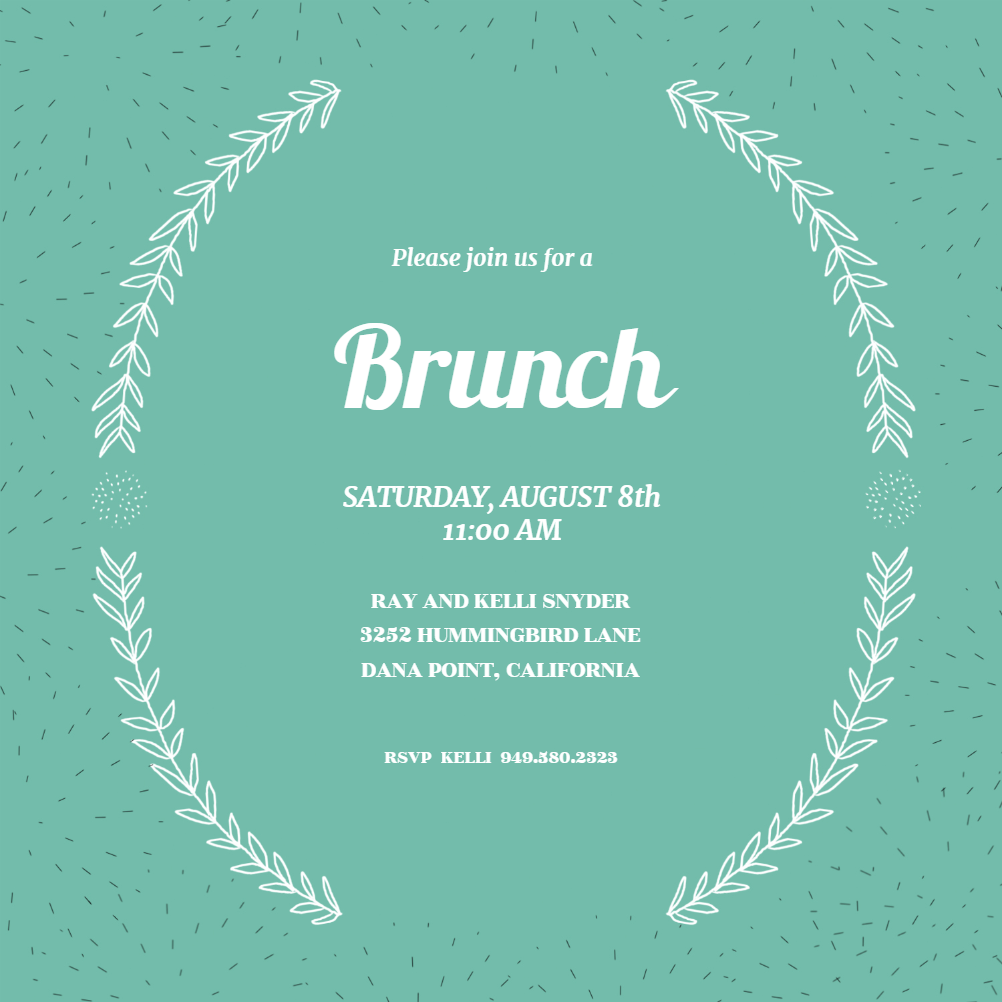 Brunch Bubbly - Brunch & Lunch Invitation Template (Free) | Greetings ...