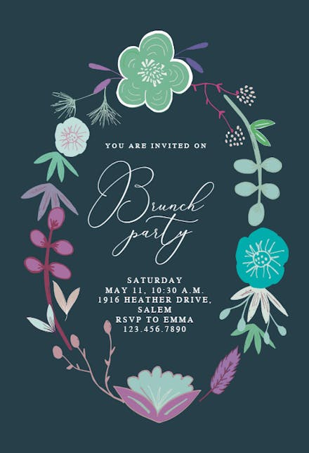 Spring Flowers - Party Invitation Template (Free) | Greetings Island