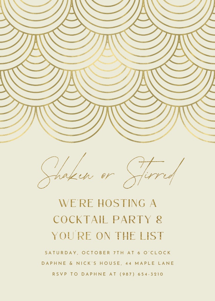 Celebration Style - Cocktail Party Invitation Template | Greetings Island