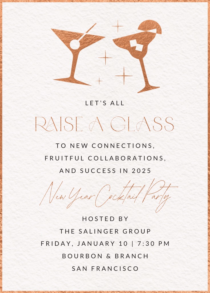 Cocktail Silhouette - Cocktail Party Invitation Template (Free ...
