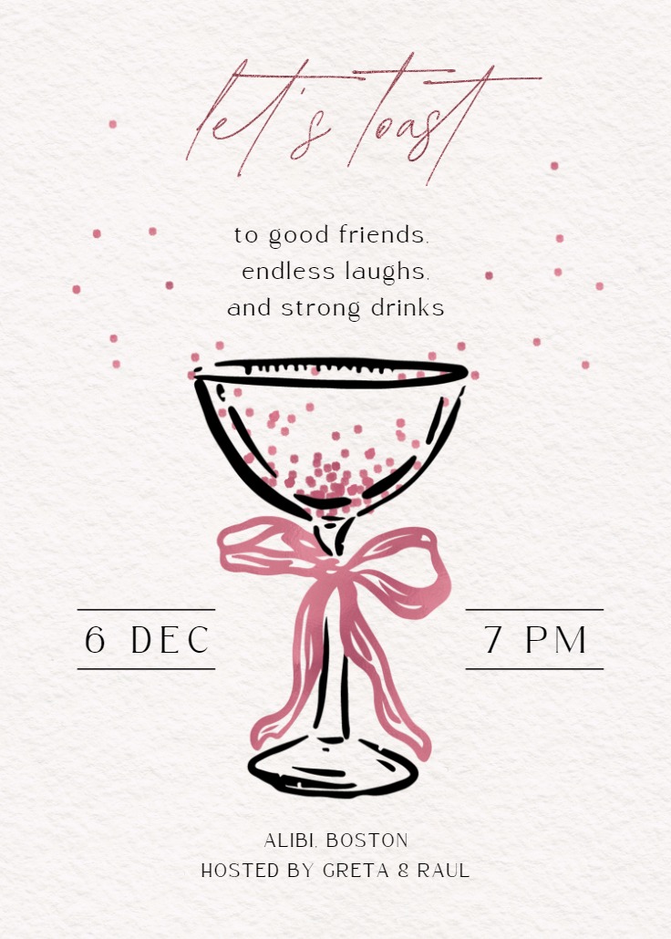 Cocktails Call - Cocktail Party Invitation Template (Free) | Greetings ...