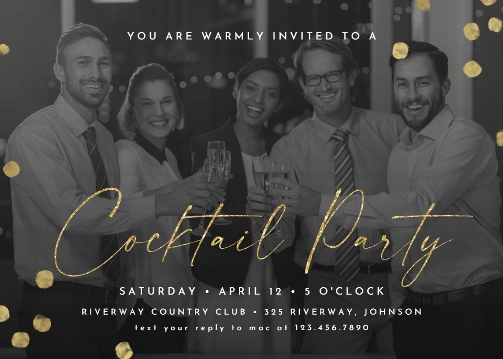 Cocktail Party Invitation Template (Free) | Greetings Island