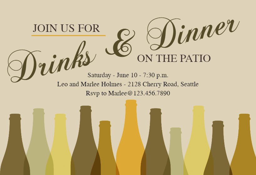 Dinner Party Invitation Template (Free) | Greetings Island