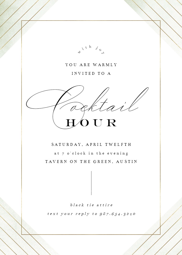 Frame & lines - Business Events Invitation Template | Greetings Island