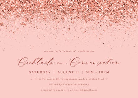 Aesthetic Gradient - Cocktail Party Invitation Template (Free ...