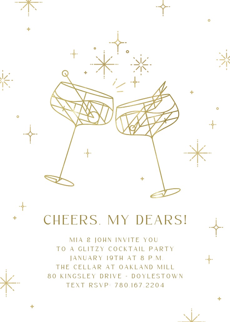 Mod Cocktail - Cocktail Party Invitation Template | Greetings Island